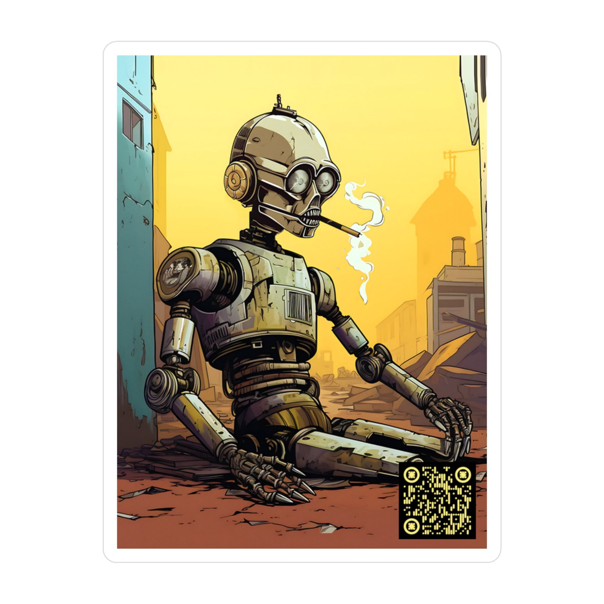 Crackbot Sticker - Neon City Series